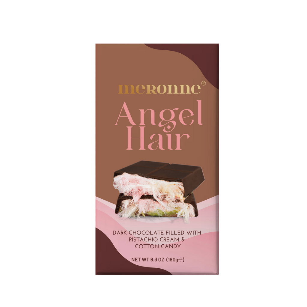 Meronne Angel Hair Chocolate Bar – Dark Chocolate with Pistachio Cream ...